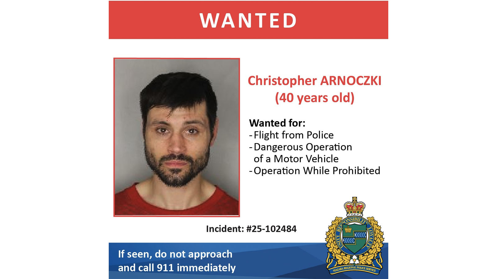 40-year-old St. Catharines man wanted on multiple charges - 610 CKTB
