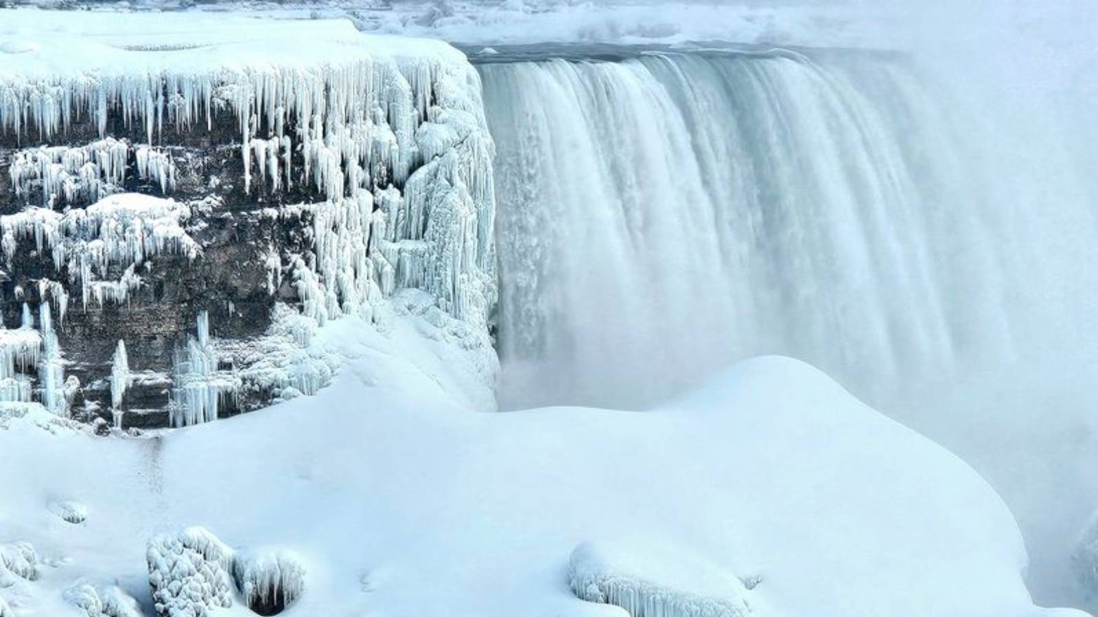 Niagara Falls is not frozen over, but it sure looks like it is - 610 CKTB